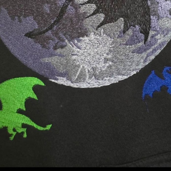 6 Individual Dragons Machine Embroidery Design, 7 Sizes, Fantasy Book ...