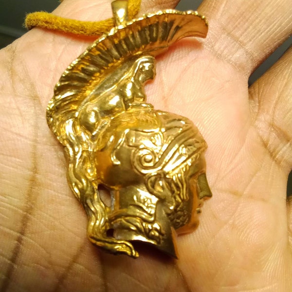 ARES, God of War Necklace Pendant (profile) | Gold, Silver, Bronze ...