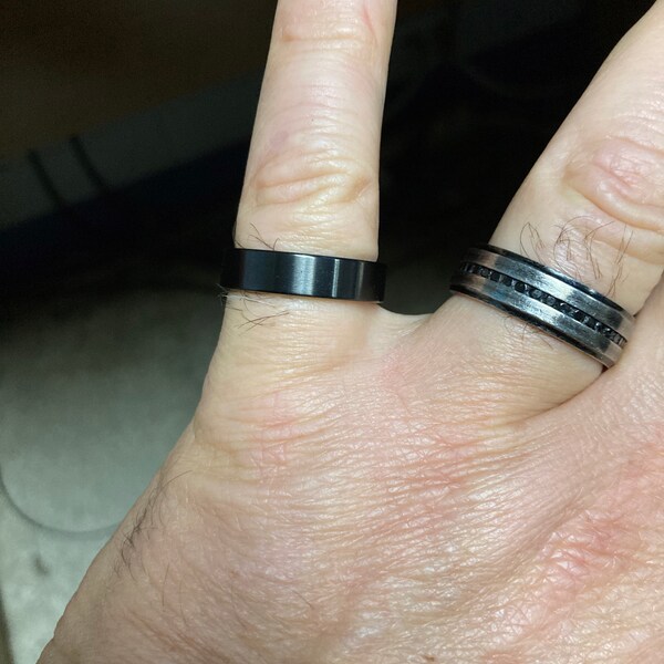Dudeism Tungsten Signet Ring Laser Engraved Dudeism Symbol Mens Band - Etsy