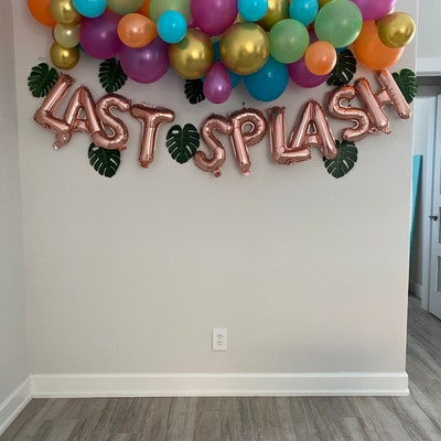 Last Splash Banner Bachelorette Party, Bridal Pool Party Tropical ...
