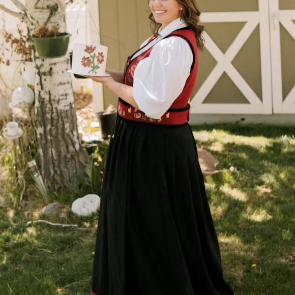 Original Handmade Vintage Traditional Norwegian Folk Dress - Festdrakt ...
