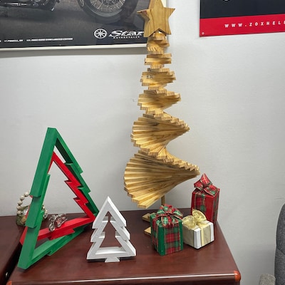 One 2x4 Spiral Tree Plan, Spiral Christmas Tree Plan, Wooden Spiral ...