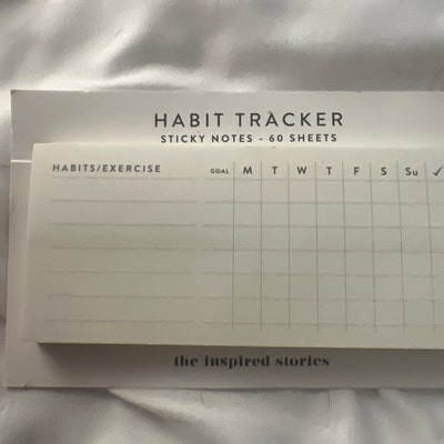 HABIT & EXERCISE TRACKER Sticky Notes/planning Essentials - Etsy