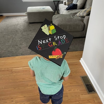 Grad Cap Topper Elementary Graduation Cap Next Stop First Grade ...