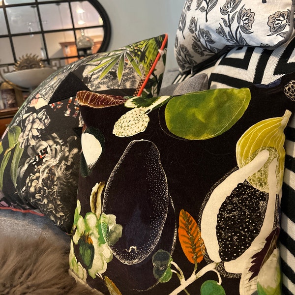 Designers Guild Manipur Damson & Omega Velvet Cushion Cover 45x45 Cm - Etsy