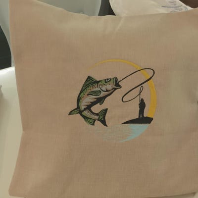 Fishing Machine Embroidery Design - Etsy