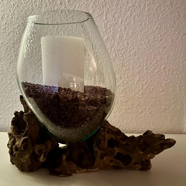 Mundgeblasenes Glas Auf Wurzel