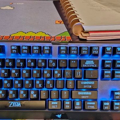 The Legend of Zelda Sheikah Alphabet Backlit Keycap Set Artisan Keycap ...