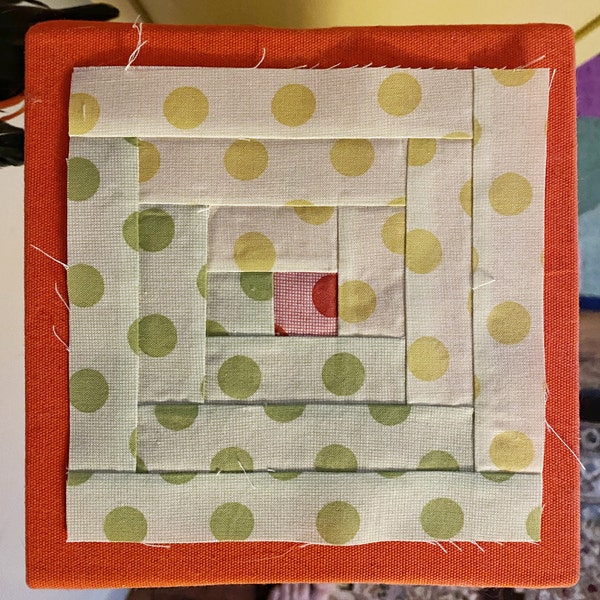 Tiny Log Cabin FPP Quilt Block PDF Pattern || Five Size Options ...