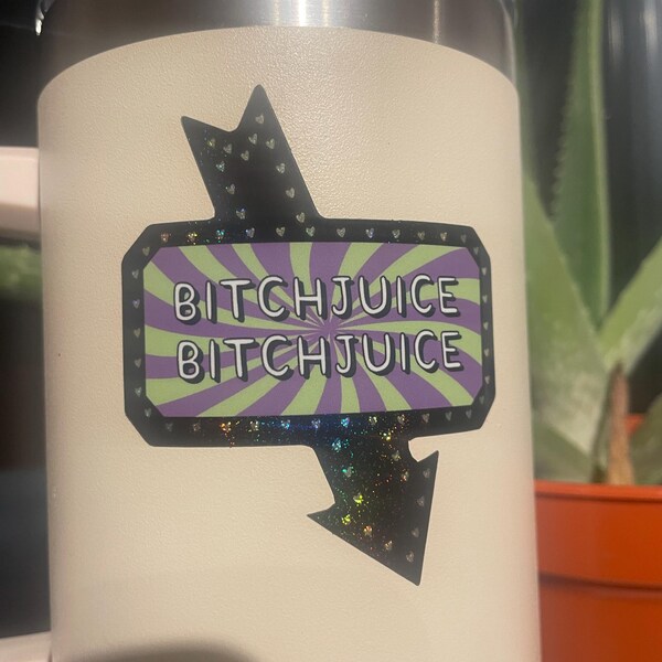 Beetlejuice Sticker | Beetlejuice Glitter Sticker | Glitter Vinyl ...