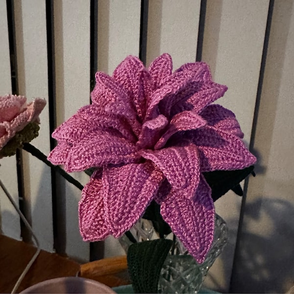 Crochet Rose Lily Flower Pattern: Photo Tutorial (PDF Pattern) - Etsy