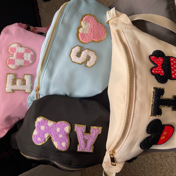 LARGE Fanny Packs | Park Fanny Pack | Theme Park Belt Bag | Patch Bag ...