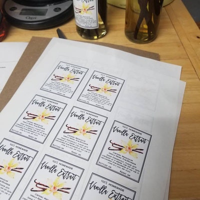 Custom Vanilla Extract Labels, Printed Vanilla Extract Stickers ...