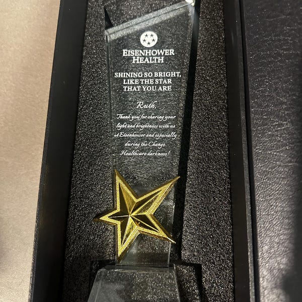 Personalized Crystal Award, Retirement Appreciation ,for Manager, Deep ...