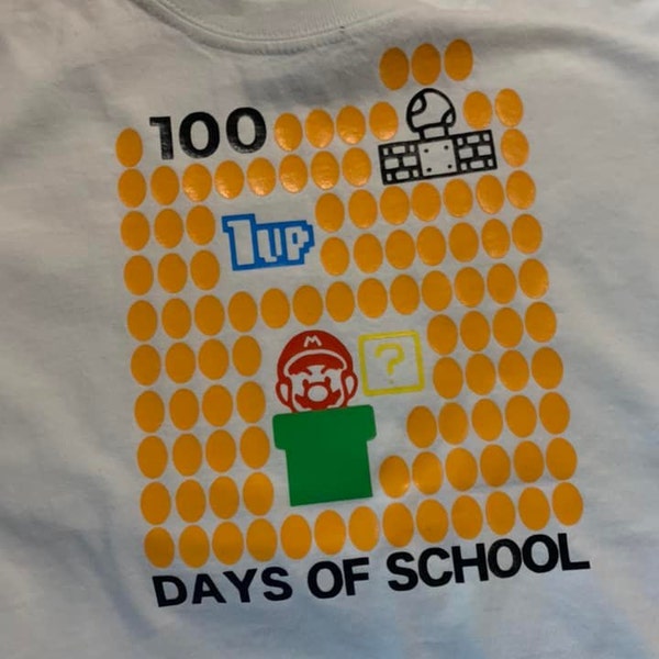 100 Days of School SVG / Mario / 100 Days / 100th Day of School ...