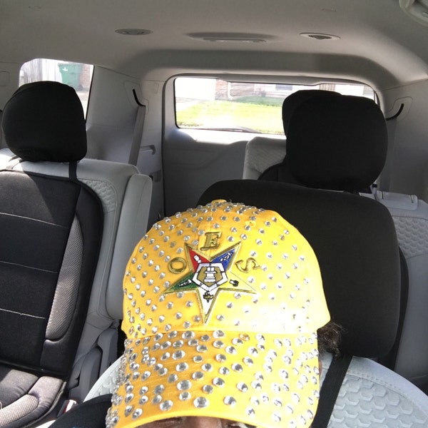 OES - Order of the Eastern Rhinestone Embellished Ball Caps With Star ...