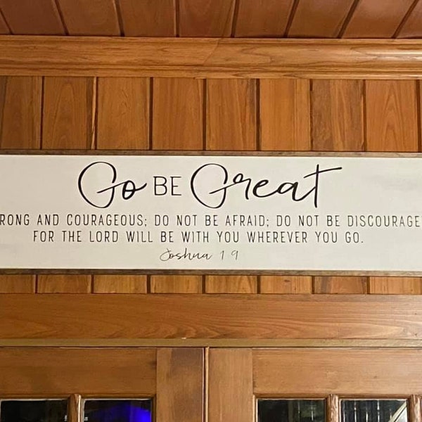 GO BE GREAT Wooden Sign | Family Room Sign | Painted Wood Signs ...