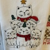 Christmas Cats Singing Machine Embroidery Design Redwork Xmas Animals ...