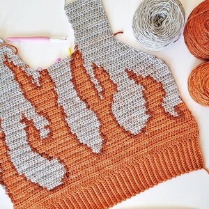 PDF: on Fire Crochet Sweater Pattern - Etsy