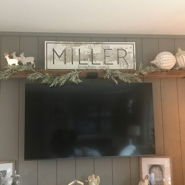 Rustic Established Signs Family Name Gift for Her Modern Farmhouse Est ...