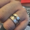 Ring Cast in Bronze. Heavy, Cracked, Chunky Bronze Ring. Handmade, Sand ...