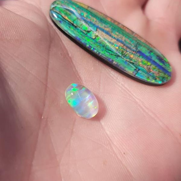 Sterling Monarch Opal Cabochon Monarch Opal Doublet Monarch Opal ...