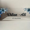 Flower Name Plate, Mixed Floral Design Name Plate, Personalized Sign ...