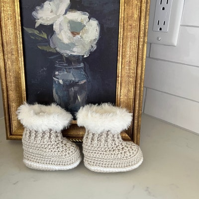 Gender Neutral Wrap Around Ankle Baby Booties - Etsy