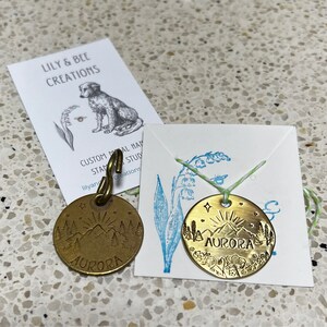 Palm Tree Pet Tag Dog ID Tag Cat ID Tag Personalized Hand Stamped ...