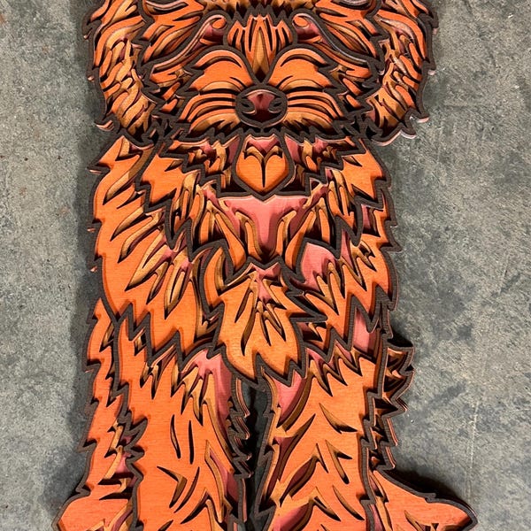 3D Goldendoodle Multilayer Dog Svg/ Goldendoodle Cut File/ 3D Layer ...