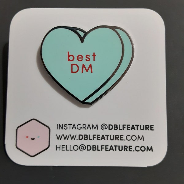 TTRPG Dnd Hearts Hard Enamel Pins | Best DM and Ur a Nat 20 | Gift for ...