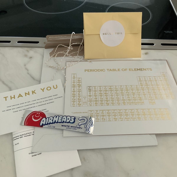 Periodic Table of Elements Gold Foil Print - Periodic Table Wall Art ...