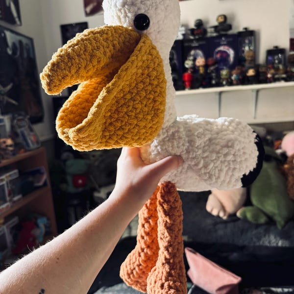 Pelican Crochet Pattern PDF, Crochet Bird, Crochet Pattern, Amigurumi ...