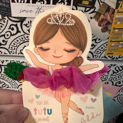 You Are Tutu Sweet PRINTABLE Non-candy VALENTINE Ballerina Valentine's ...