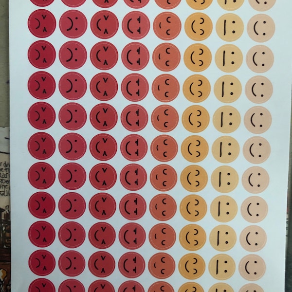 Cute Emoticon Stickers | Emoticon Round Stickers | Face Emoticon ...