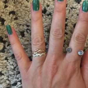 Recycled Gold Willow Twig Ring Tree Branch Ring Wedding Band Stacking ...