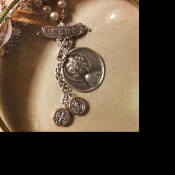 Madonna and Child Antique Watch Fob Repurposed Vintage Religious ...
