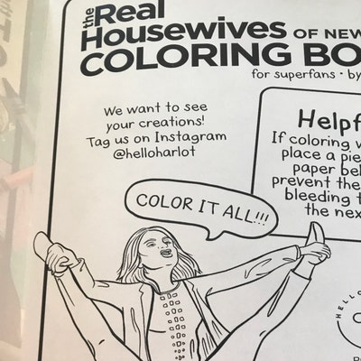 RHONY Real Housewives of New York Adult Coloring Book RHONY Coloring ...