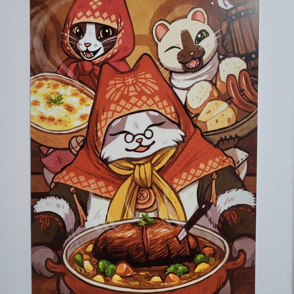 Grammeowster Chef - 11"x17" Print - Monster Hunter World Iceborne ...