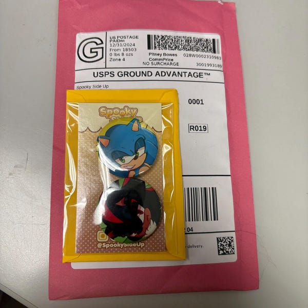 Sonic the Hedgehog Button Pins Holographic or Glossy | Sonic Shadow ...