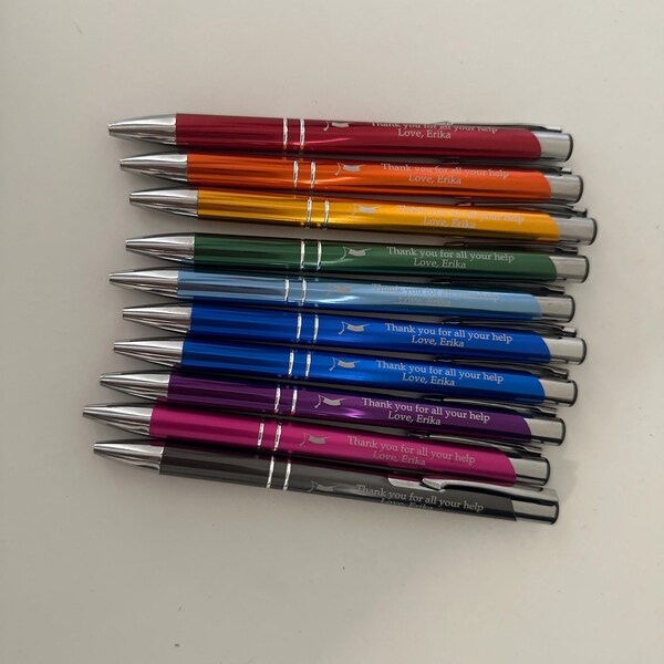 Engraved Custom Pens for Wedding Party Favors Personalized Name Pens ...