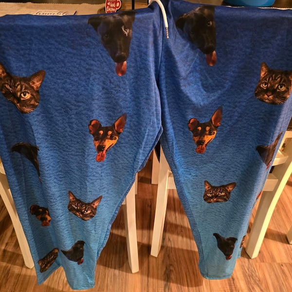 Customized Pajama Pants With Photo, Couples Photo Pants, Pictures ...