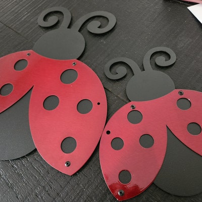 Lady Bug Garden Decor Metal Art Hanging Wall Sign - Etsy