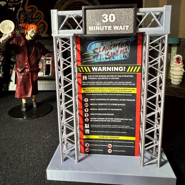 Haunted House Entrance Portal & Wait Time Sign Inspired by HHN ...