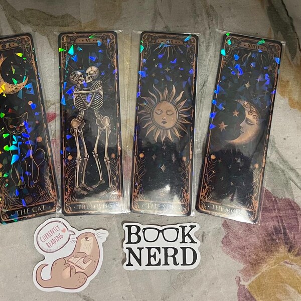 Pastel Halloween Bookmarks, Raven Bookmark, Ghost Bookmark, Spider ...