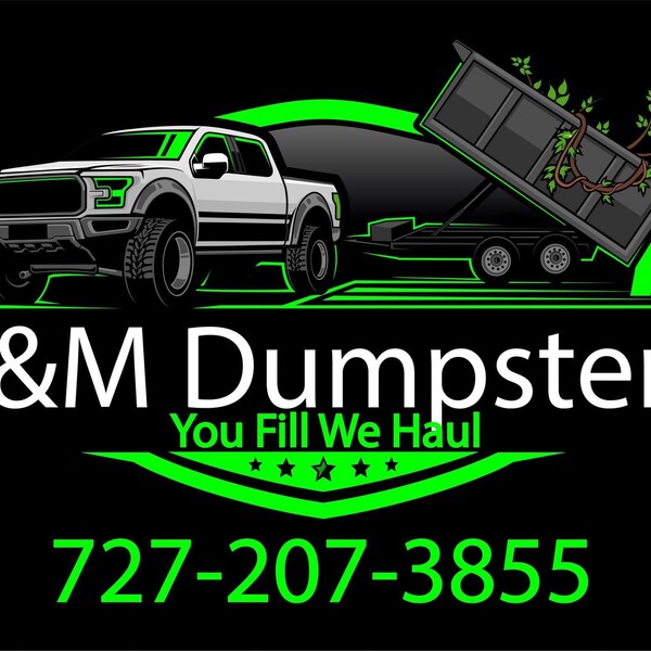 Dump Trailer Logo, Dump Trailer Rental Logo, Truck Pickup Logo Svg, Dumpster Logo , Dump Rental ...