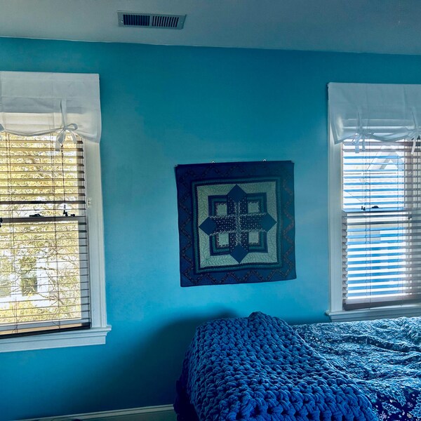 Roll up Swedish Blind Curtain, Custom Widths, Natural Canvas With Faux ...