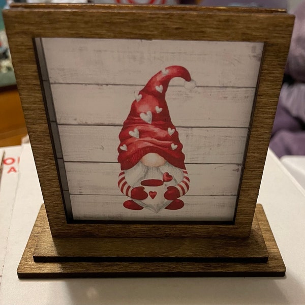 Frazzled Little Mouse PS I Love You Wooden Heart Shelf/sitter 6 Inches ...