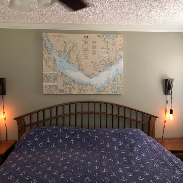 CUSTOM Nautical Map / Chart - Printed on Canvas, Acrylic, or Metal ...