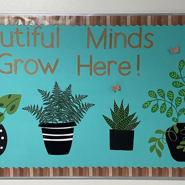 Plant Theme, Coffee Shop, Botanical Board, Pre-made, Succulent Board ...